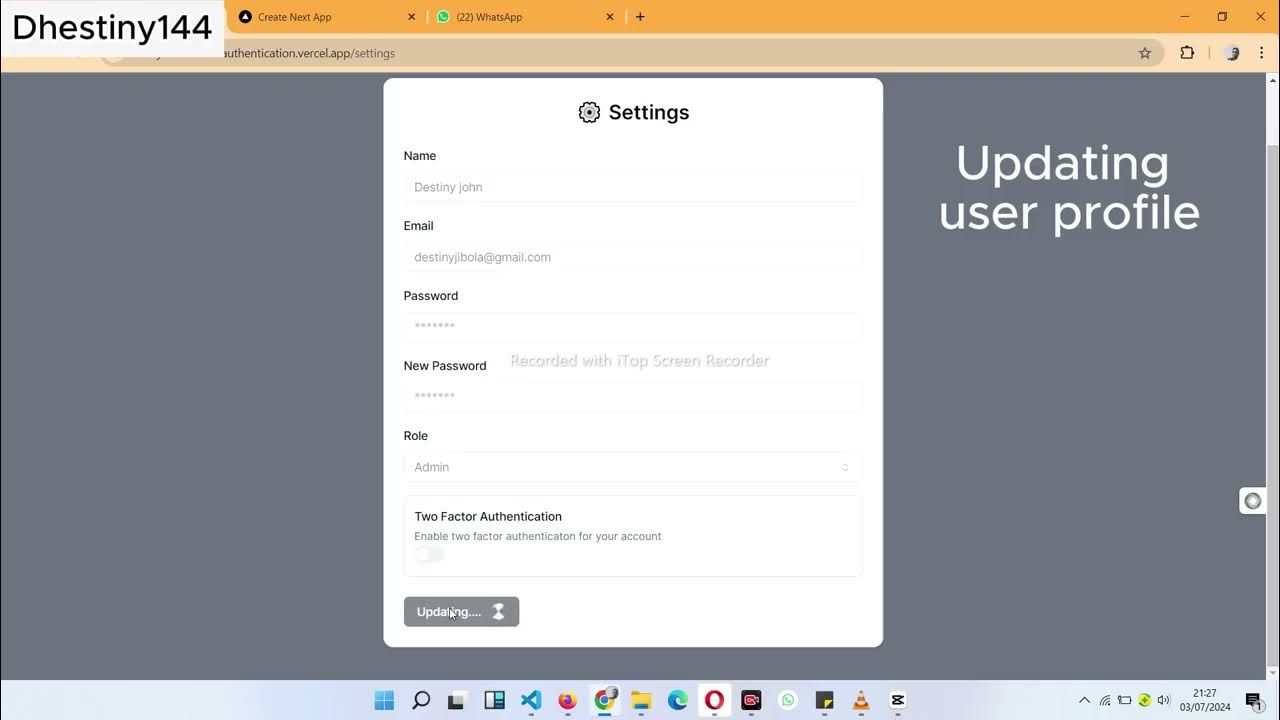 Full-stack Authentication and Authorization system using nextjs 14 - YouTube