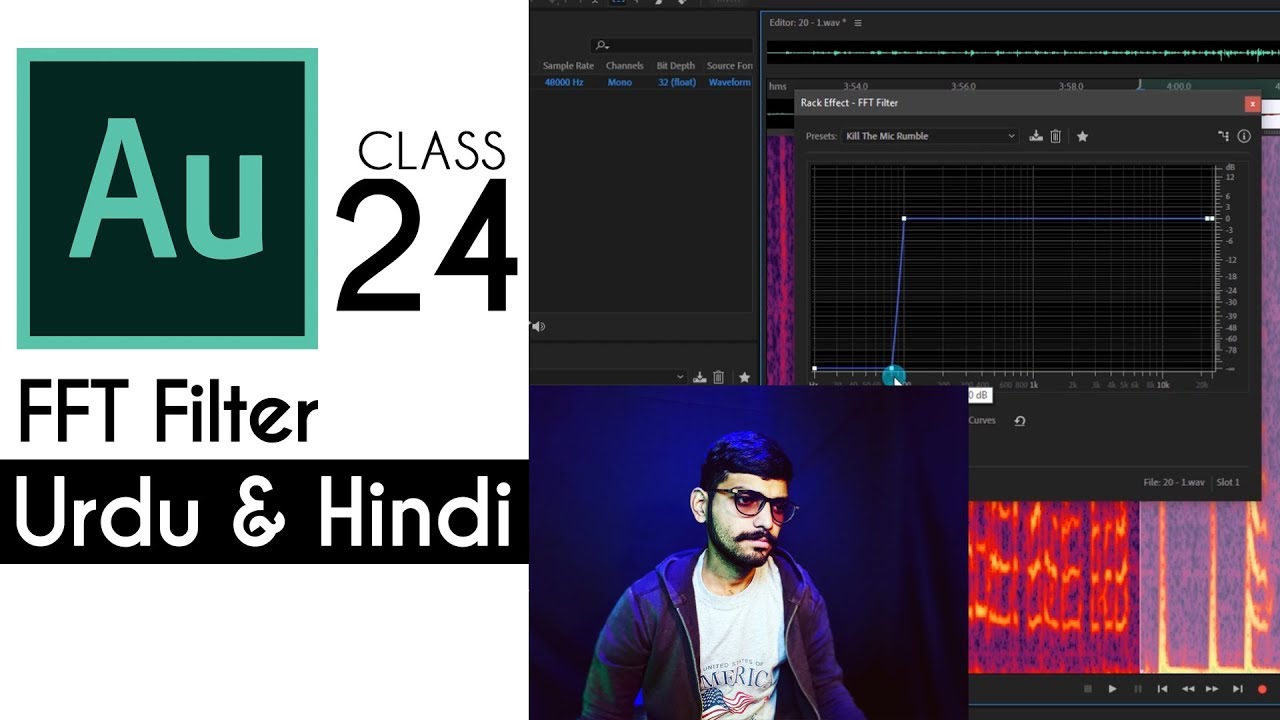 Adobe Audition CC 2019 Complete Training Class 24 | FFT Filter | [Urdu / Hindi] - YouTube