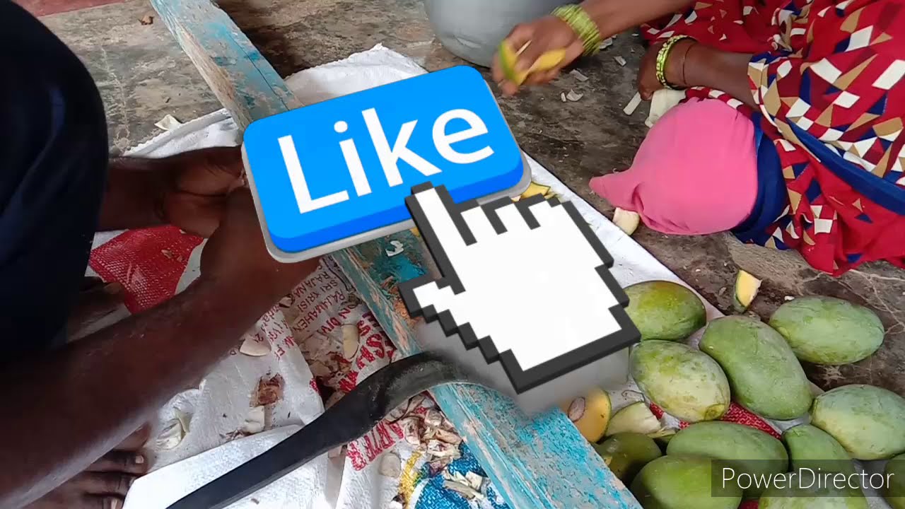 Mango pickle kosam mangoes cutting - YouTube