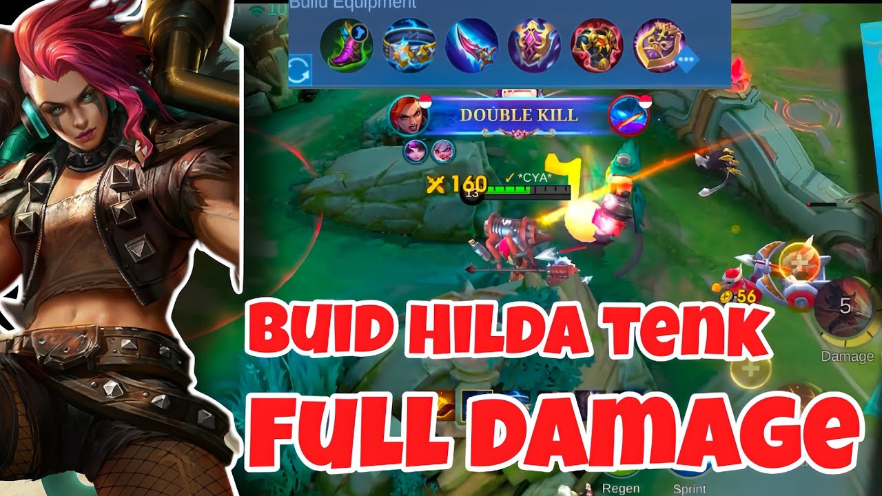BUILD HILDA TENK FULL DAMAGE || user tenk Auto nyobain build Hilda tenk ...