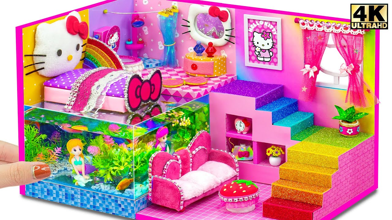 DIY Hello Kitty Dream House with Stunning Aquarium – Creative Idea for ...