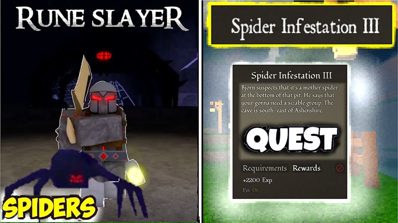 Spider Infestation Quest + Spider Boss | Rune Slayer - YouTube