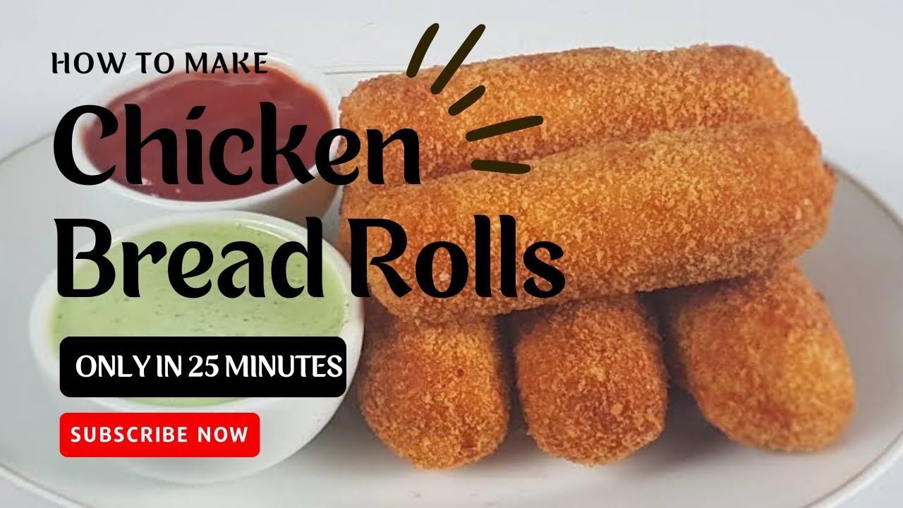 Chicken Bread Rolls Recipe| Easy recipe of Chicken bread rolls at home ...