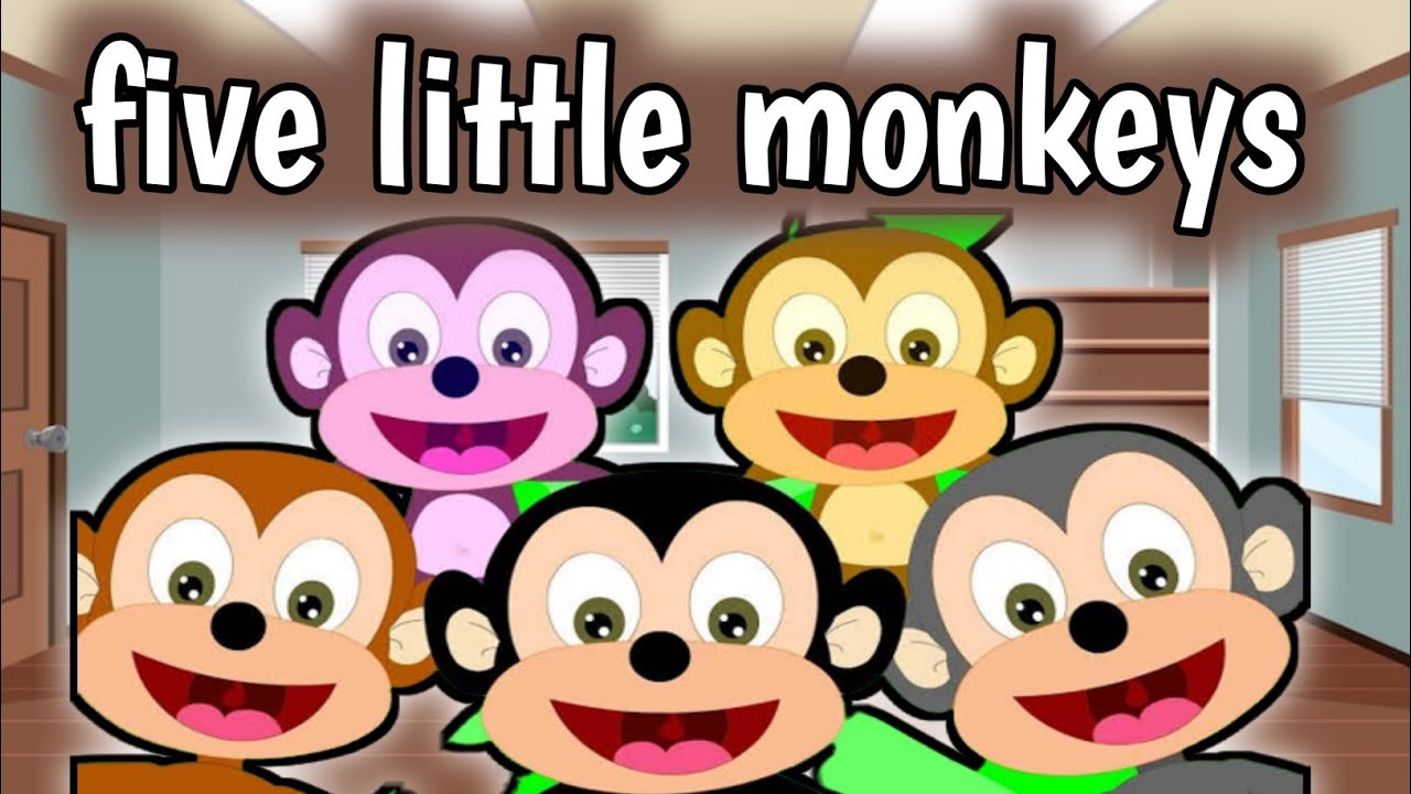 Five Little Monkeys Jumping On The Bed | Prenursery Rhyme | Five Little ...