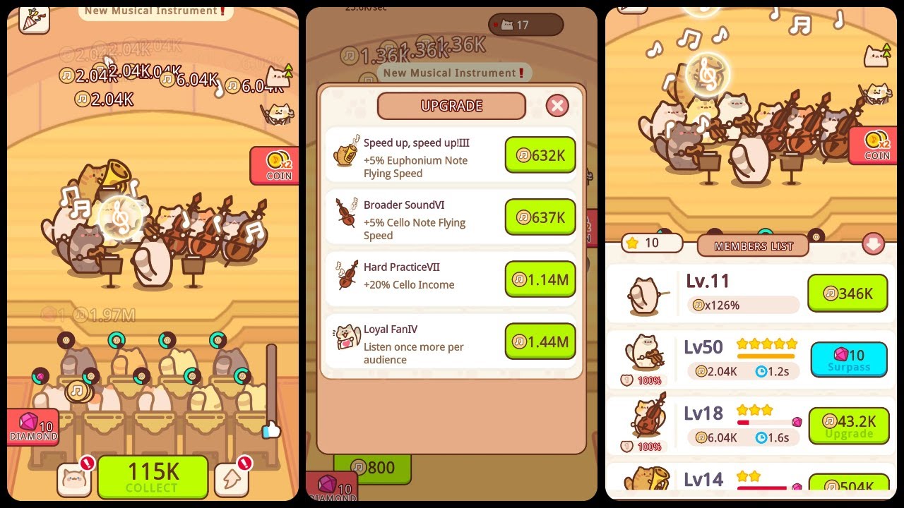 Idle Cat Live Concert Gameplay Android - YouTube