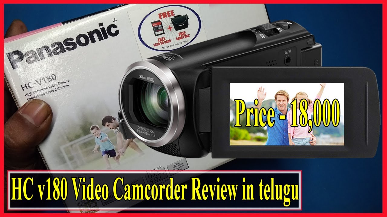 Panasonic HC v180 Video Camcorder Review in Telugu | panasonic hc-v180 ...