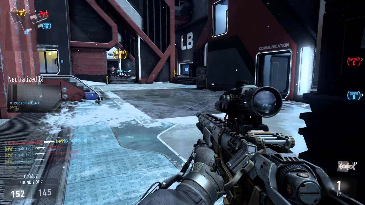 My first quad feed AW mors sniper - YouTube
