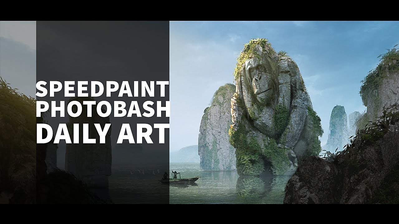 Photobash Daily art - speedpaint - YouTube