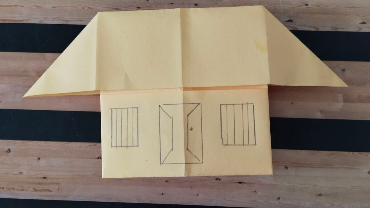 How To Make Paper Home Easily For Craft Creator - Origami House Making ...