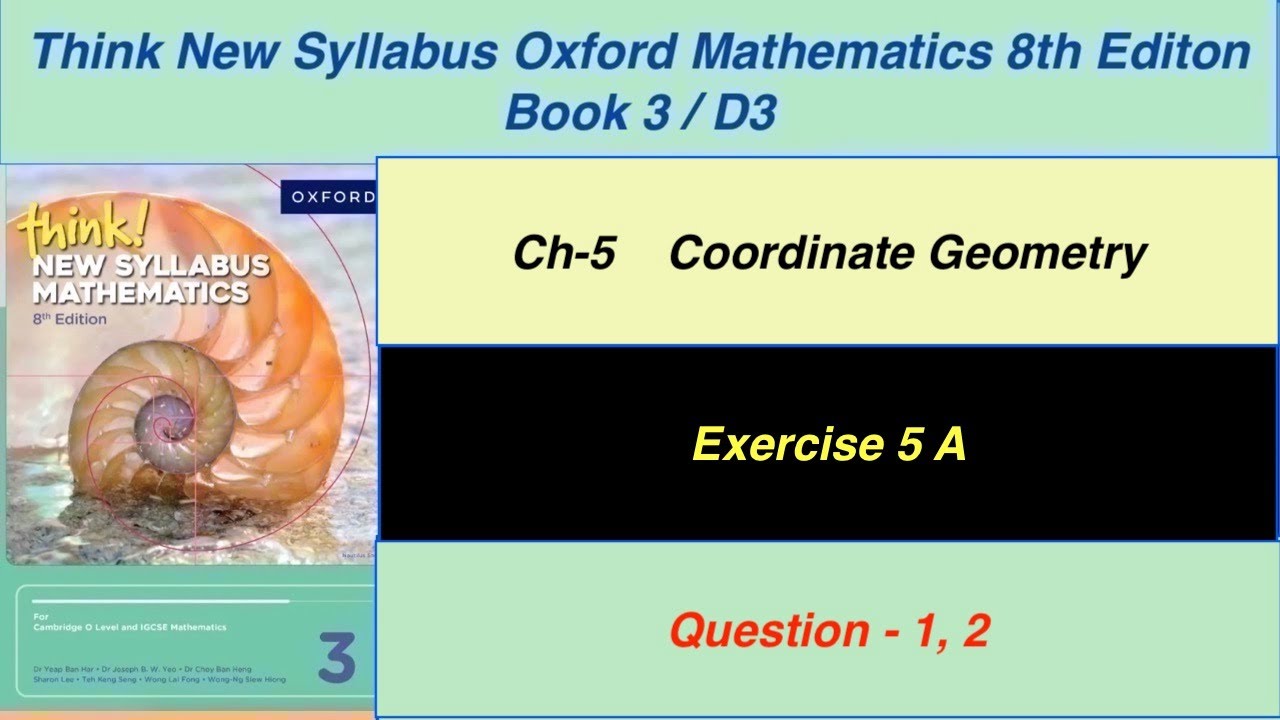 Exercise 5A Question -1, 2 Oxford New Syllabus Mathematics 8th edition ...