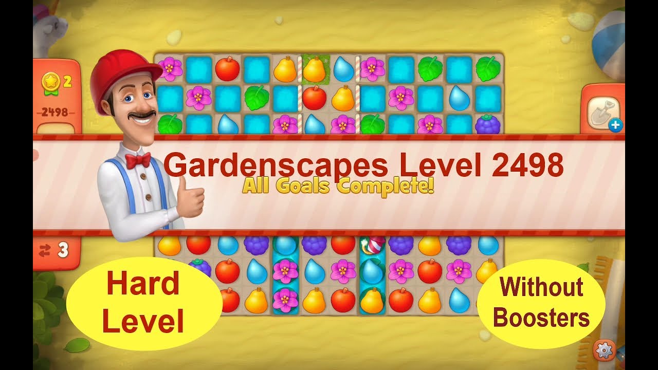 Gardenscapes Level 2498 - [2021] [HD] solution of Level 2498 on ...