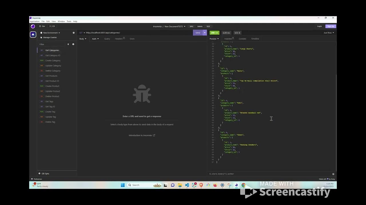 SQL ORM e-commerce back-end - YouTube