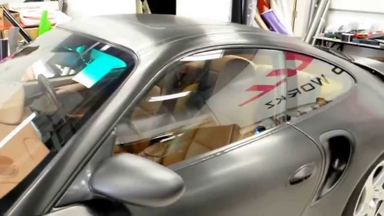 Brushed Black Porsche 996 Turbo by Wrap Workz Hong Kong - YouTube