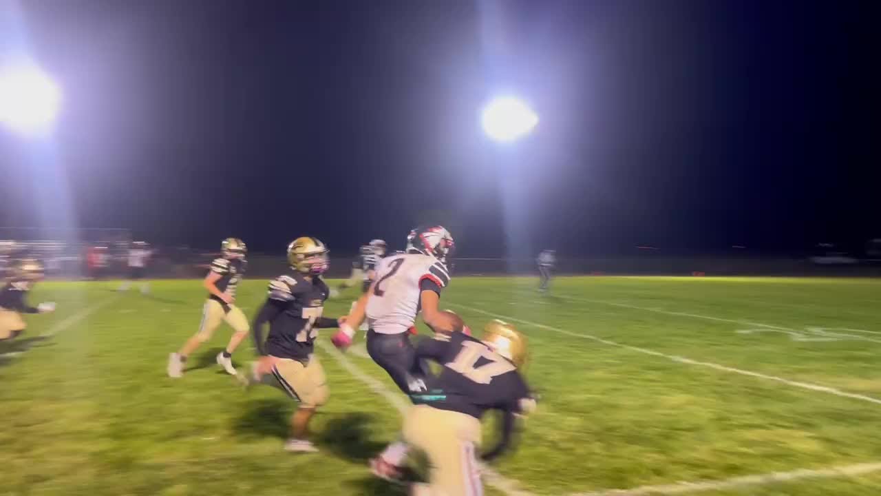 Browning running back Tahj Wells runs the ball against Stevensville ...