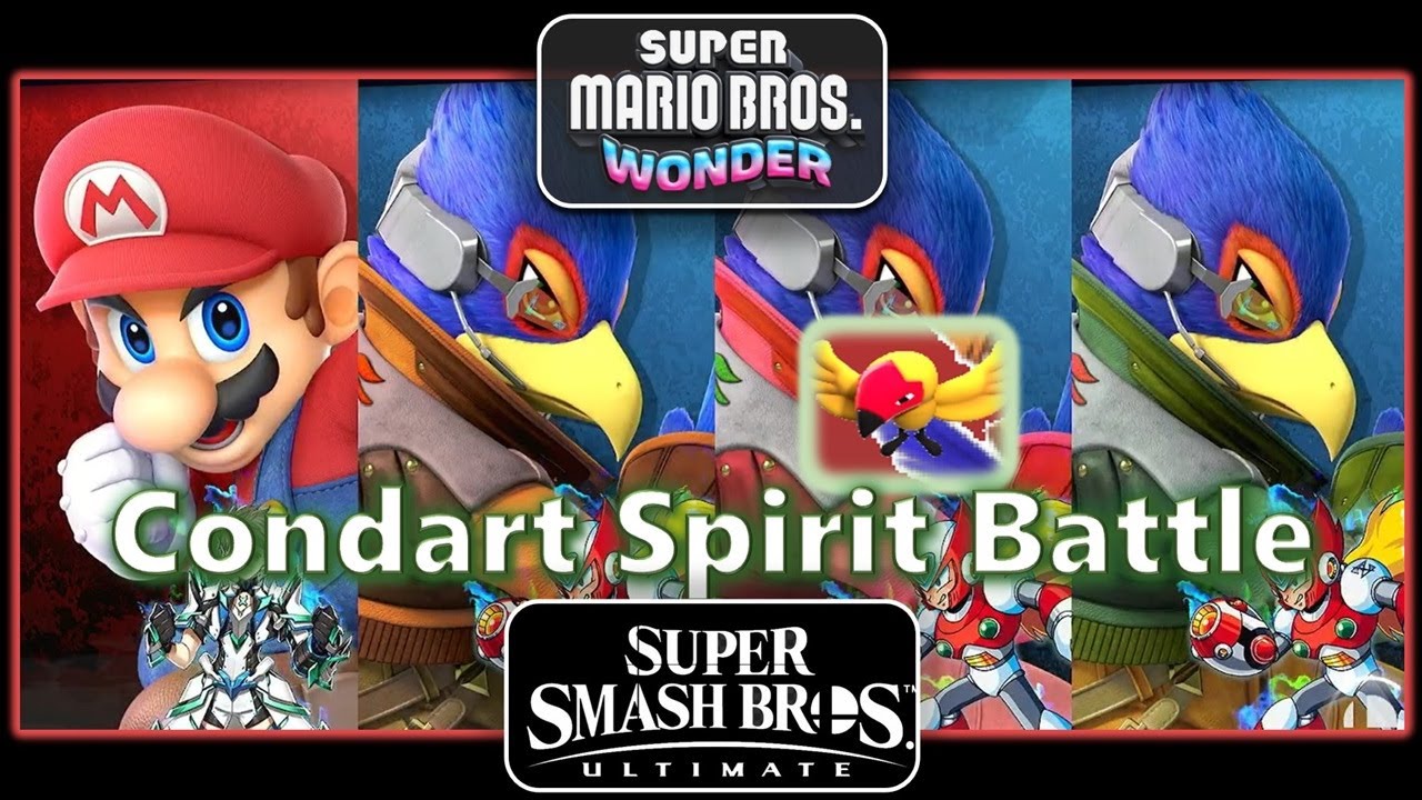 SSBU Condart Spirit Battle | Mario Vs Falco | Super Mario Bros. Wonder ...