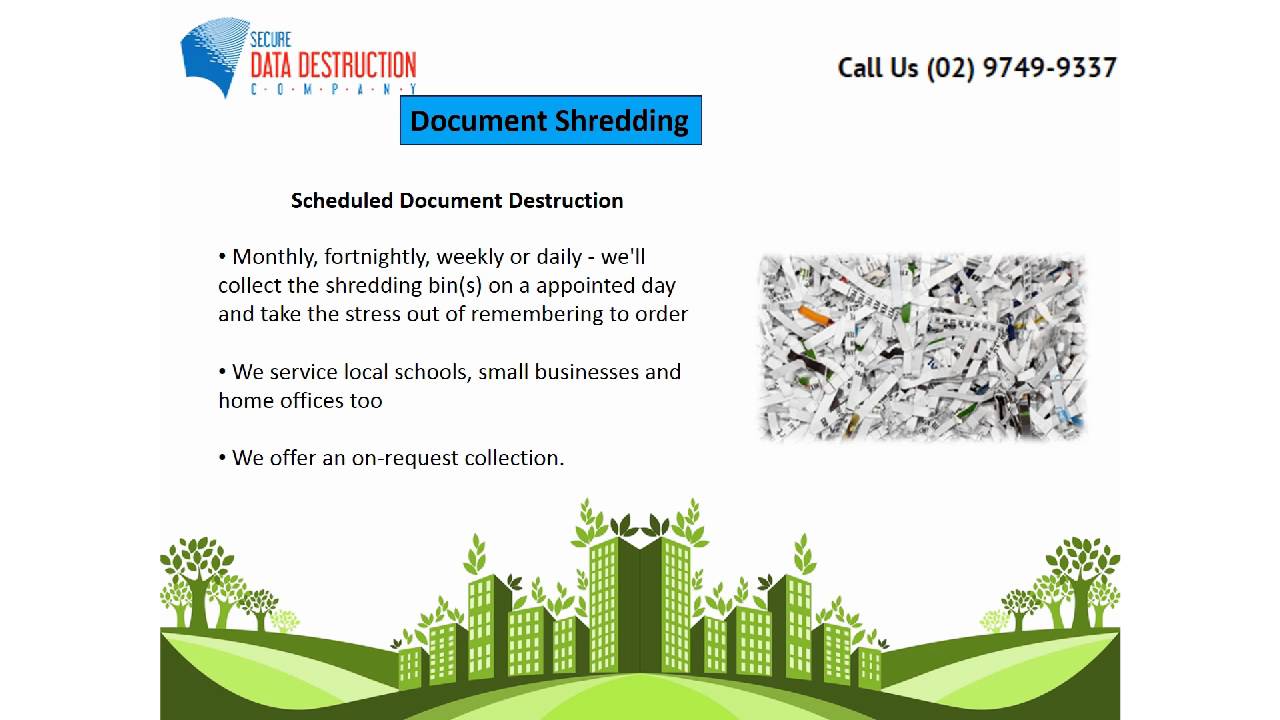 Document Shredding from Secure Data Destruction Company - YouTube