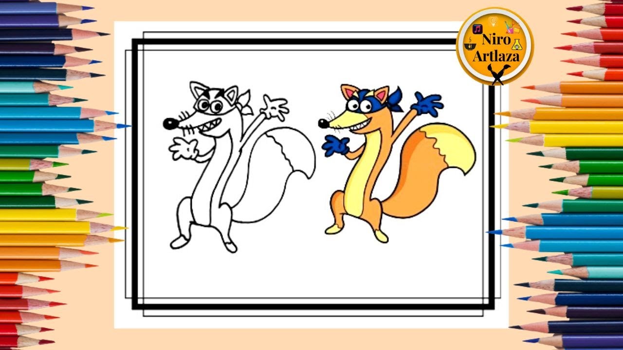 How To Draw Swiper the Fox | Dora The Explorer | Niro Artlaza - YouTube