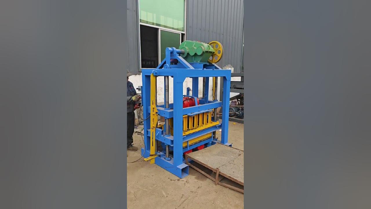 qtj4-40 small manual cement concrete solid hollow block making machine ...