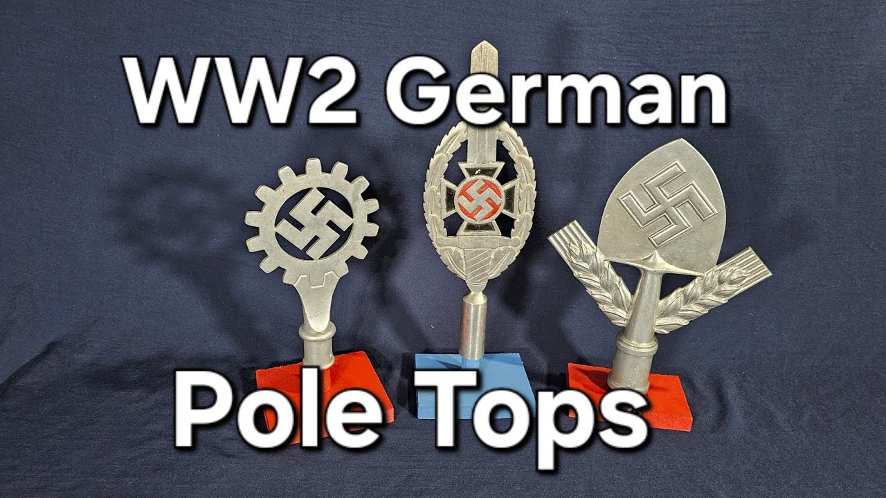 My collection of German flag pole tops. - YouTube
