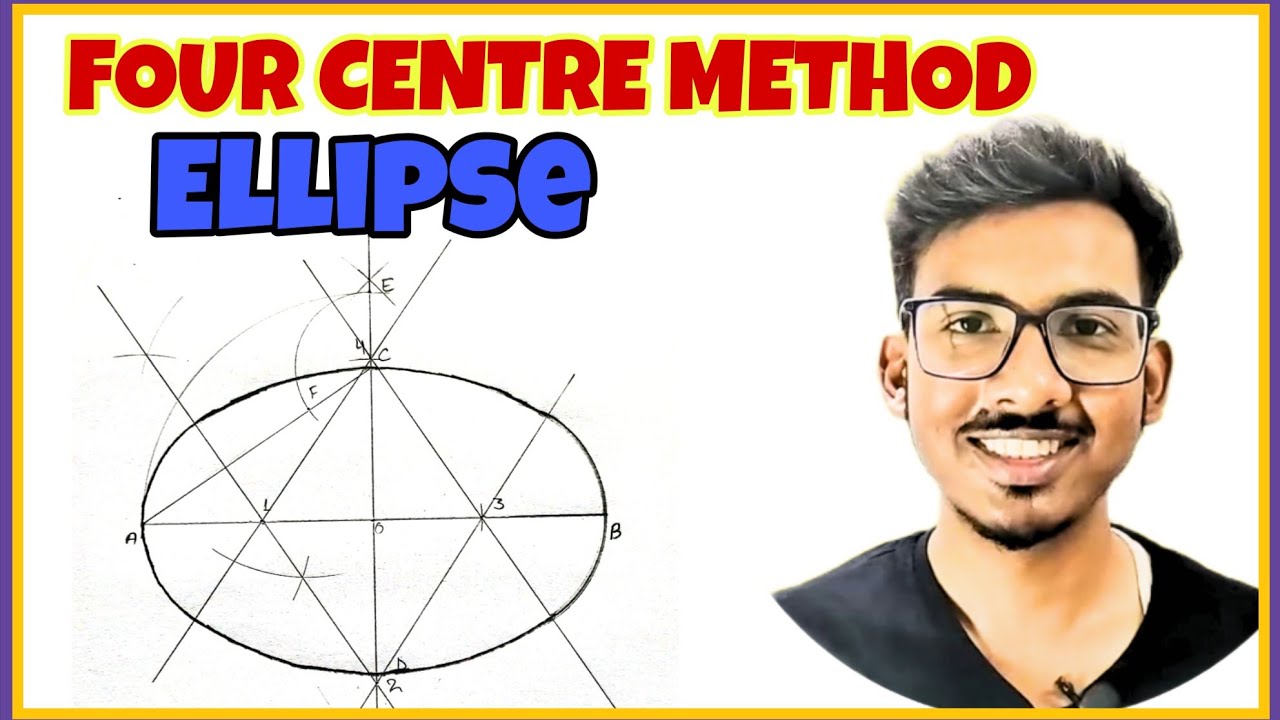 Draw ellipse by four centre method in engineering drawing - YouTube