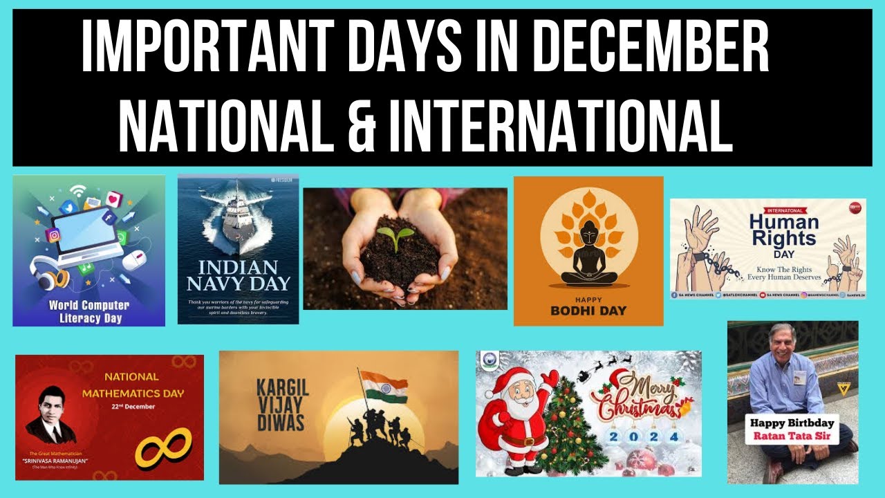 Important Days in December - National and International - YouTube