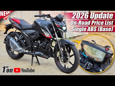 2026 TVS Apache RTR 160 4V ( Base Model ) Single ABS with On-Road Price List