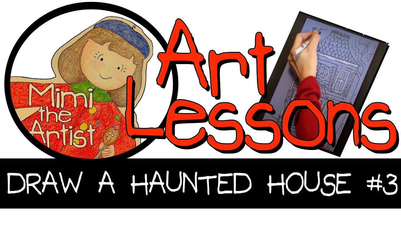 How to draw a Haunted House Part 3 - YouTube