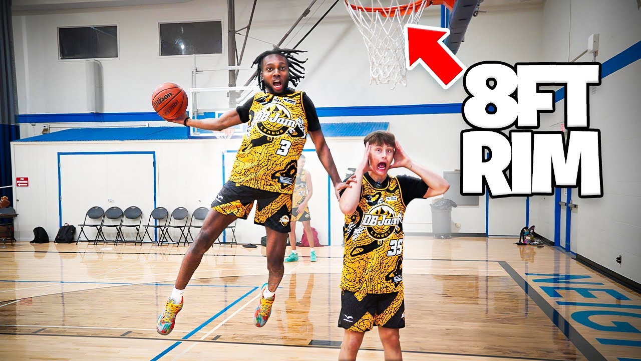 I PLAYED IN A 8FT RIM BASKETBALL TOURNAMENT - YouTube