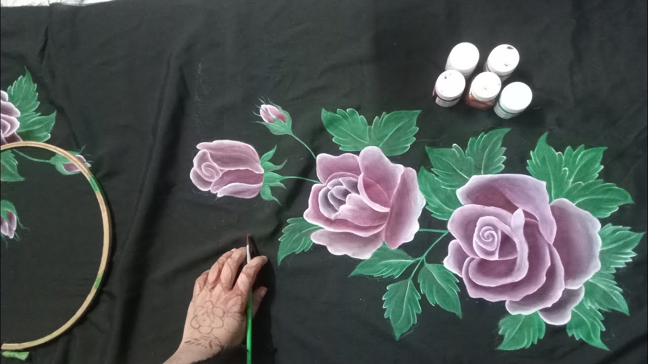 black suit fabric painting design. suit painting for beginners - YouTube