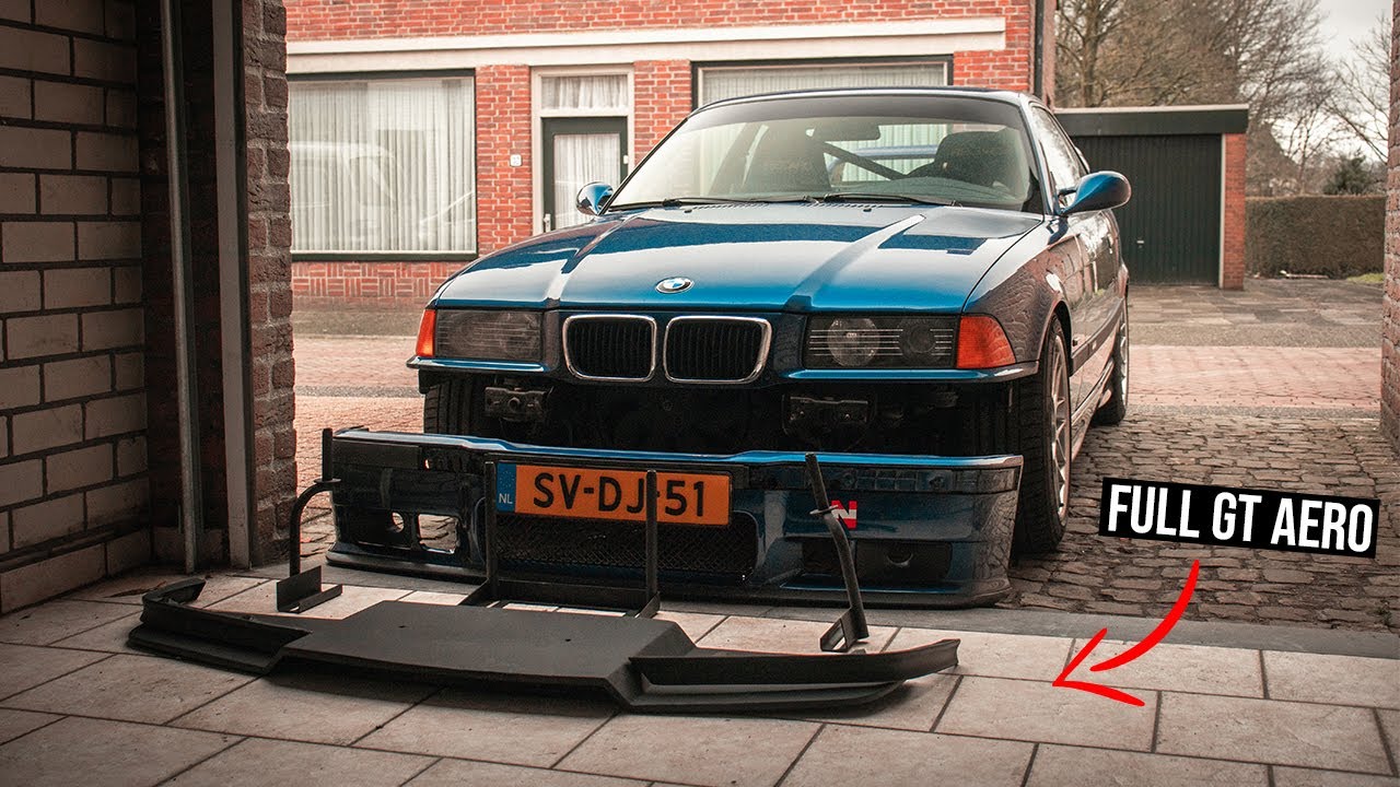 Installing the GT SPLITTER on my E36 track car! - YouTube
