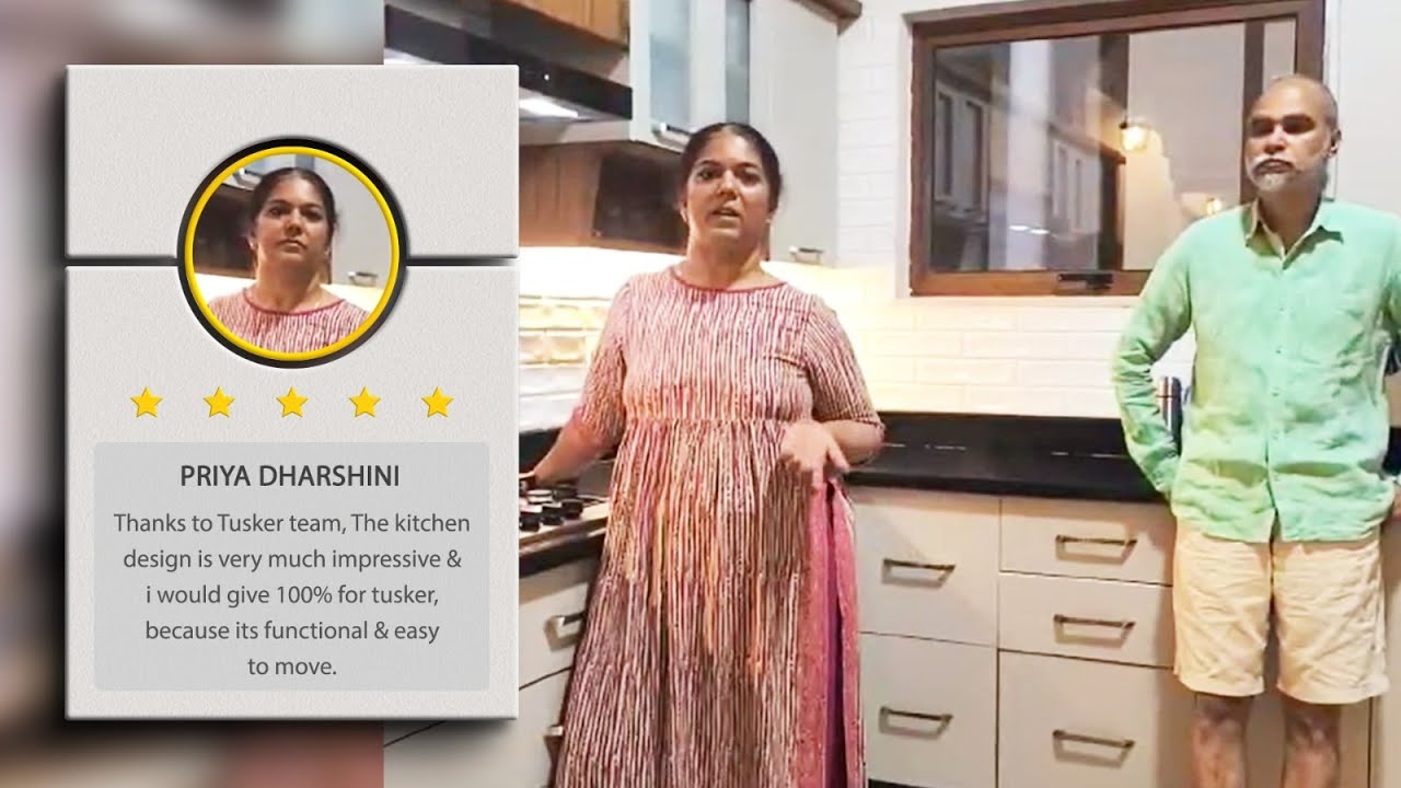 Tusker Kitchens happy customer Sri Priya | Stainless steel modular ...