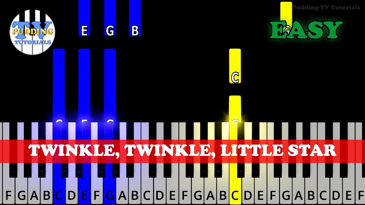 Twinkle, twinkle, little star - SUPER Easy Piano Tutorial - YouTube