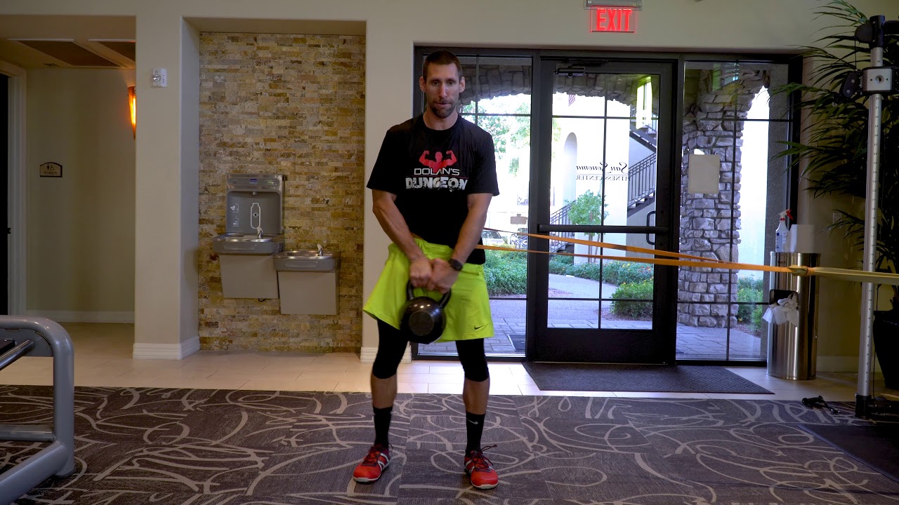 Banded KB Lateral Drop-Catch to Lunge - YouTube