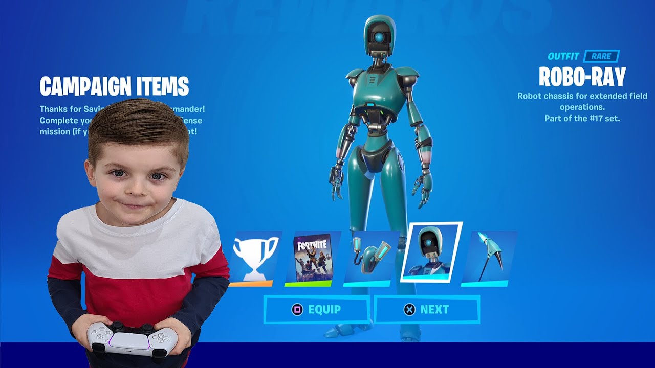TRUMAnn Gives His 7 Year Old Kid ROBO-RAY Fortnite Pack With 1,000 FREE ...