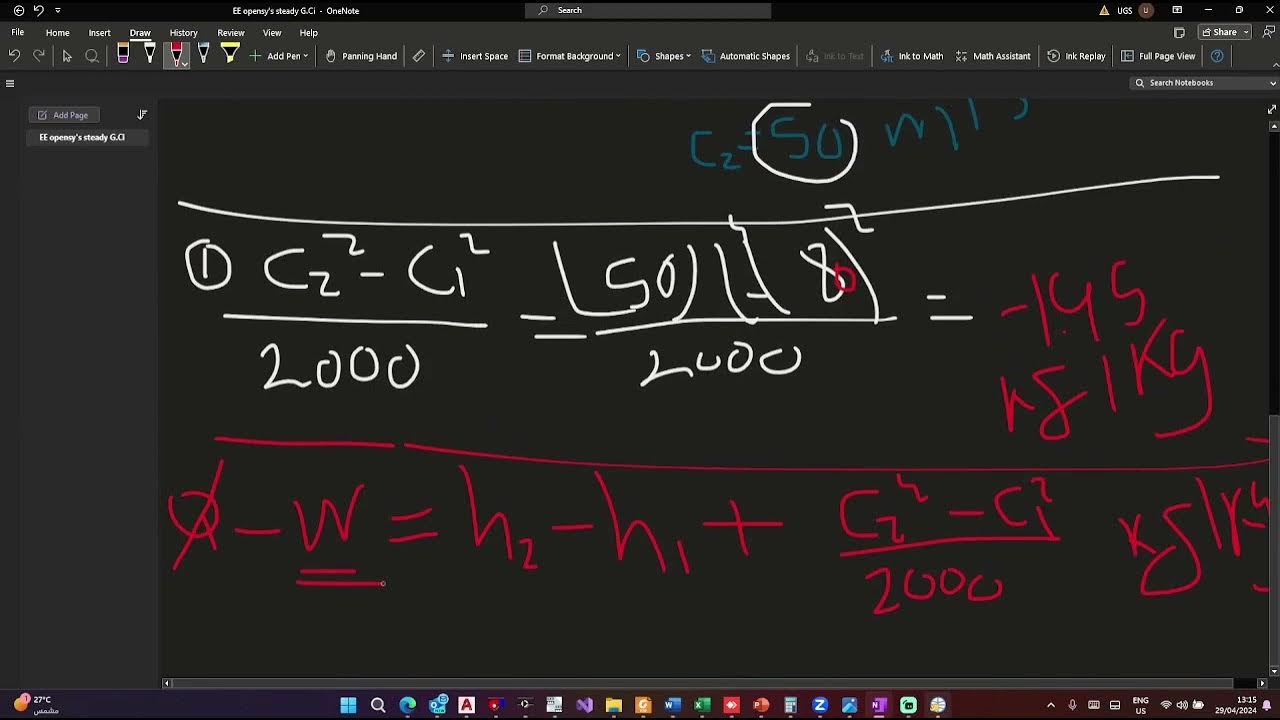 9. First law Open system (steam turbine) solved problem. - YouTube