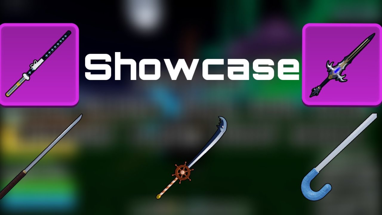 Showcase blox fruits sword koko, gravity cane, soul cane, midnight ...
