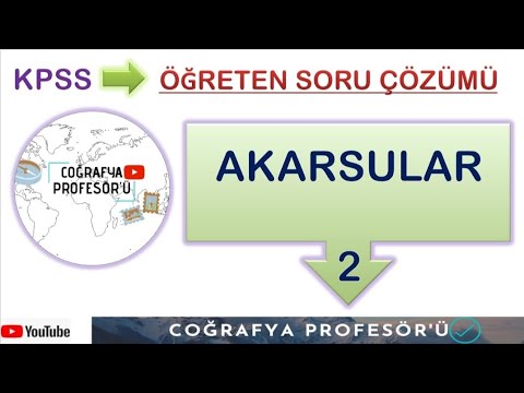 KPSS 2023 [AKARSU AŞINDIRMA BİRİKTİRME ŞEKİLLERİ] Öğreten soru çözümleri serisi...