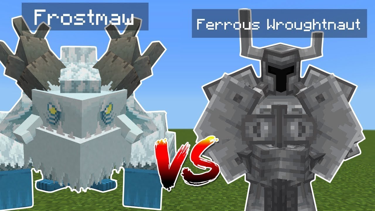 Ferrous Wroughtnaut vs Frostmaw | Minecraft - YouTube
