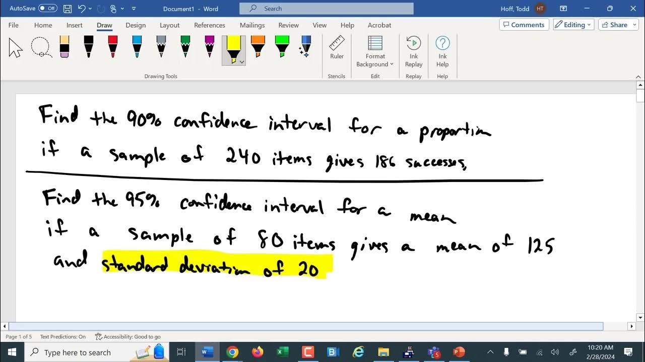 Week 9 Using StatCrunch for confidence intervals - YouTube