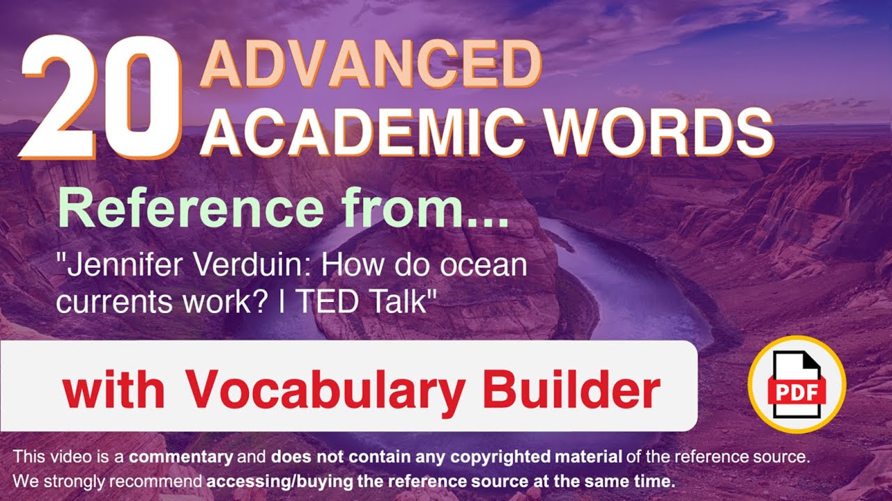 20 Advanced Academic Words Ref From Jennifer Verduin How Do Ocean