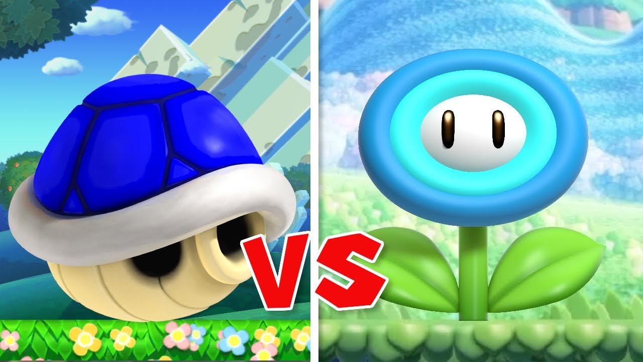 Super Mario Blue Shell vs Ice Flower - YouTube