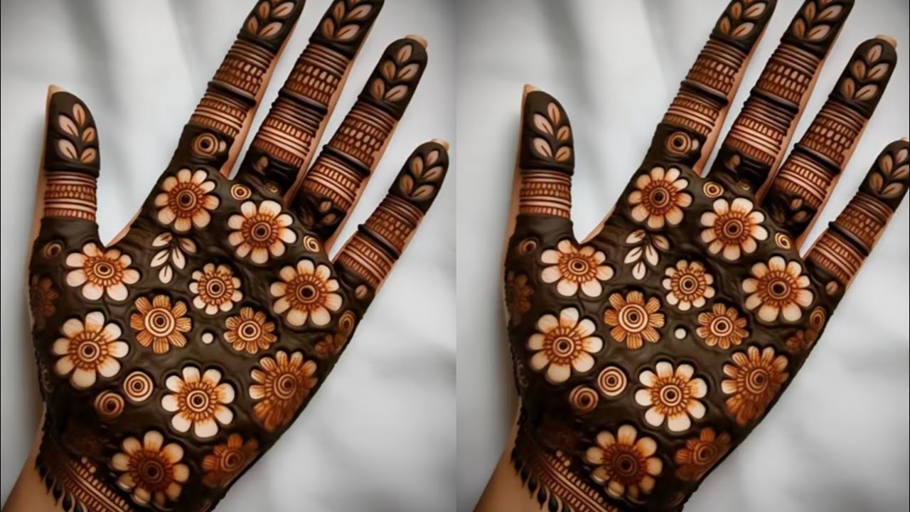 Easy 3D Style Floral Henna Design | Simple Bridal Mehndi Design | Bhrwa ...