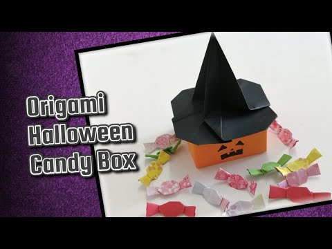 Origami Halloween Candy Box Origami Witch’s hat Origami mini candy ...