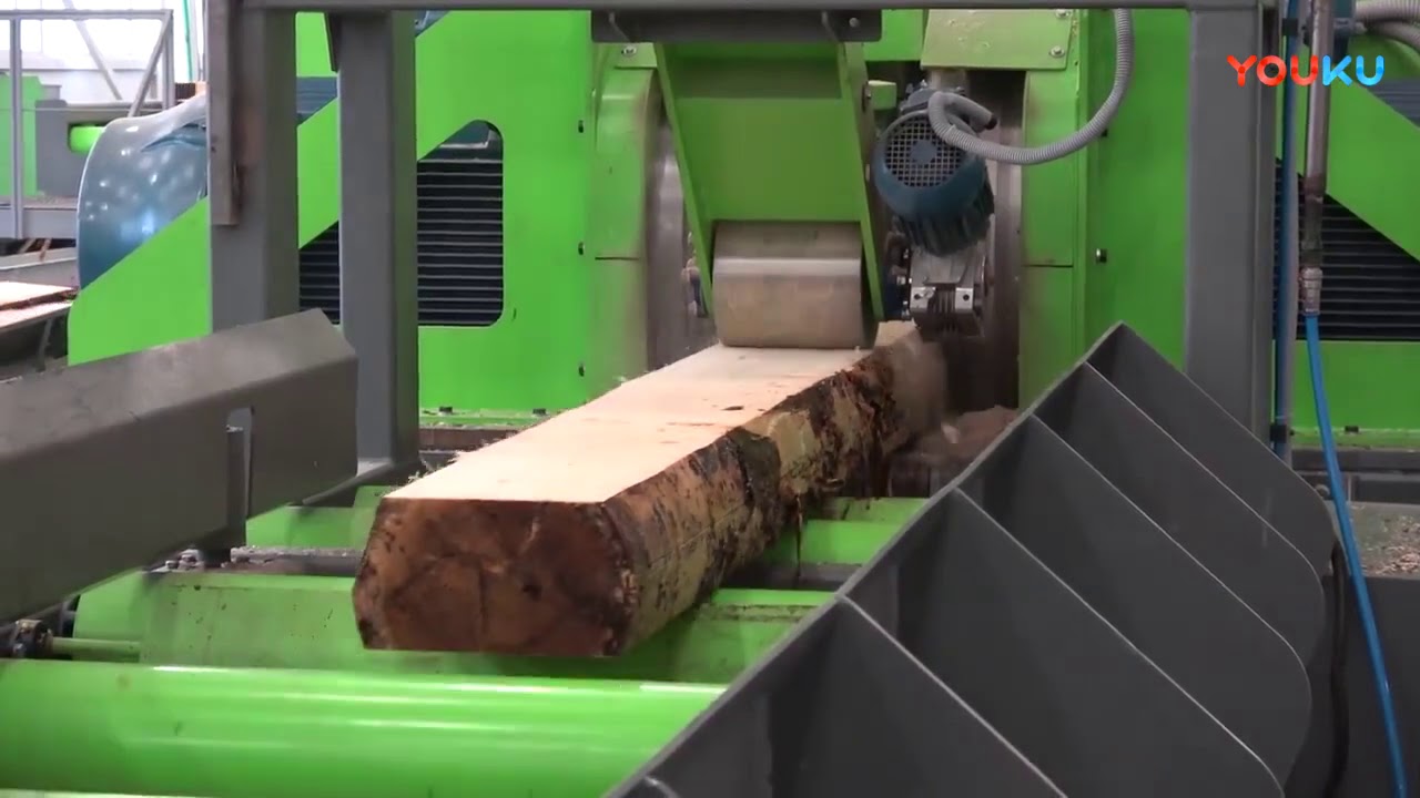 How machine cut the wood, wood production line - YouTube