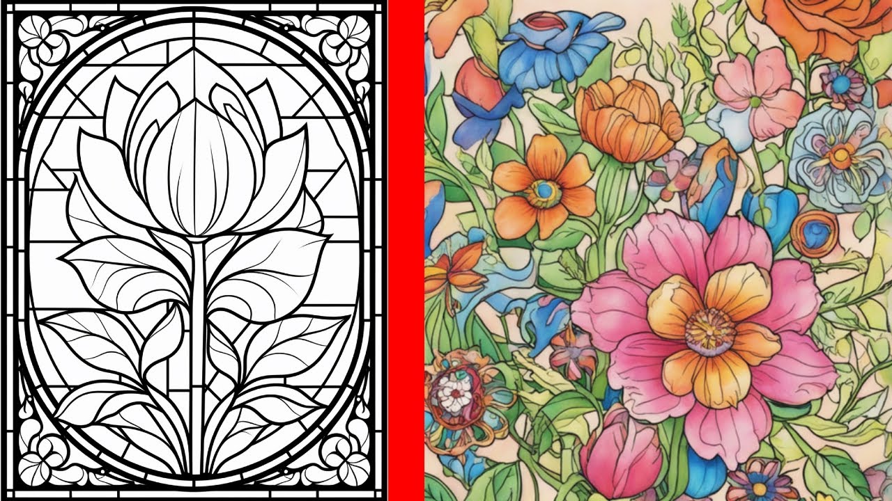 Flower Fantasy Coloring Book | 100 Printable Coloring Sheets - YouTube