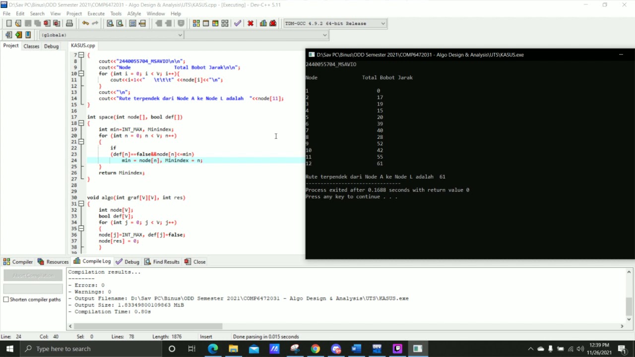 UTS Algorithm Design & Analysis - YouTube