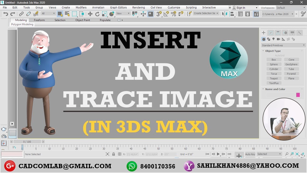 3DS MAX (HOW TO TRACE ANY IMAGE ) - YouTube