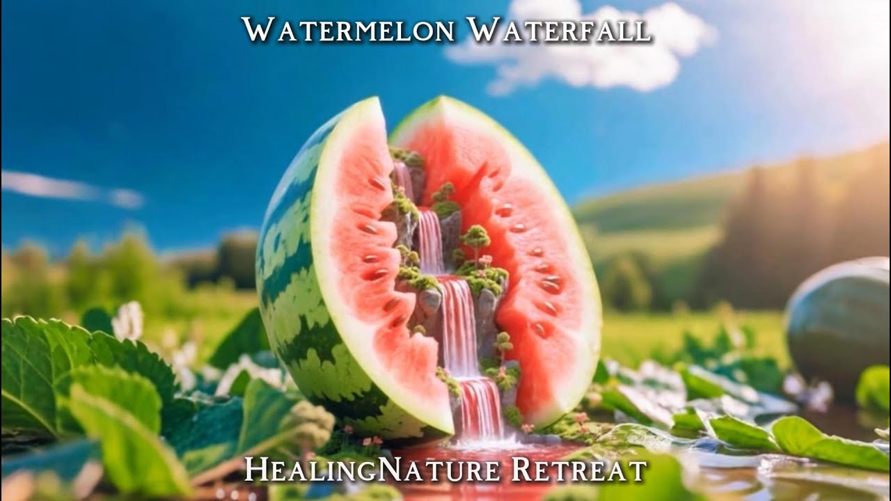 Watermelon Waterfall | Surreal Nature Sounds for Sleep & Relaxation ...