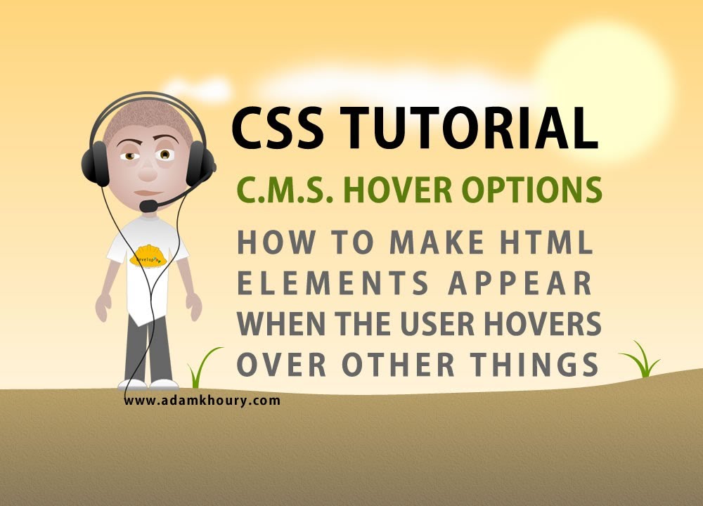 Css Tutorial Hover Makes Cms Option Buttons Appear Html5 Css3 Tutorial 1996