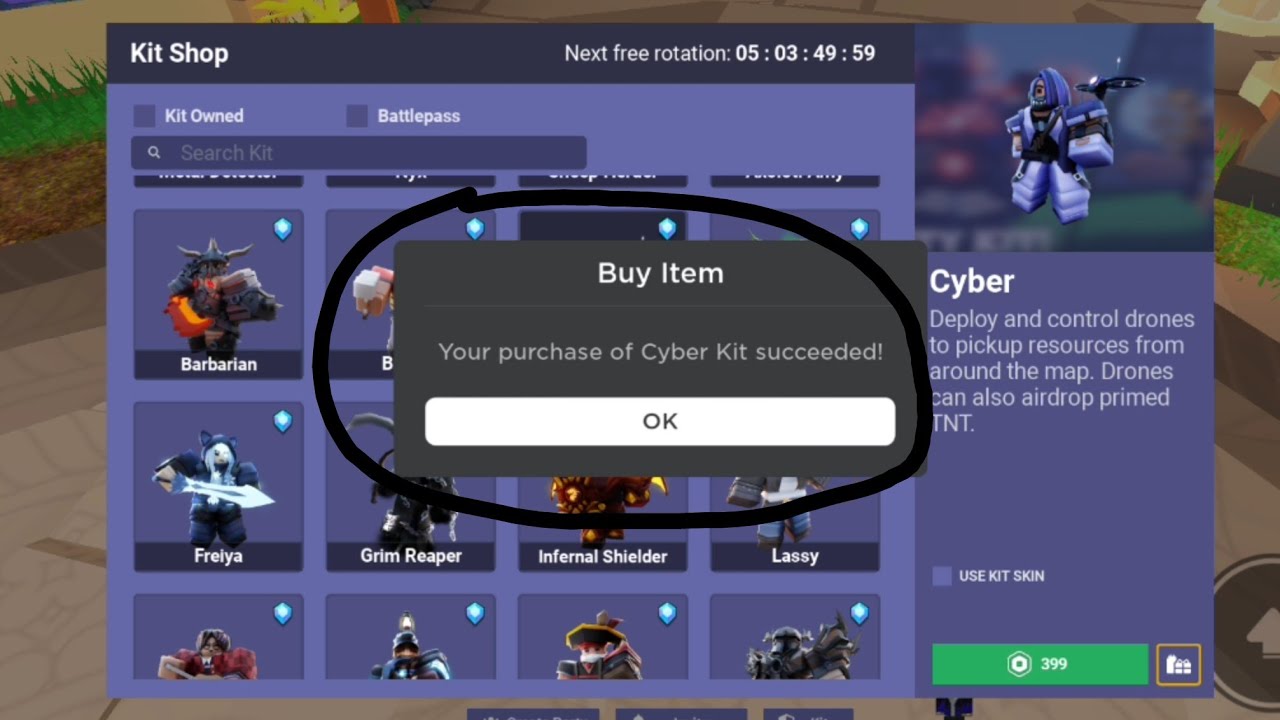 Roblox Bedwars - Buying and Gifting the Cyber kit - YouTube